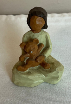 Faceless Girl Holding Teddy Bear Resin Figurine Statue Made in China 3 ...