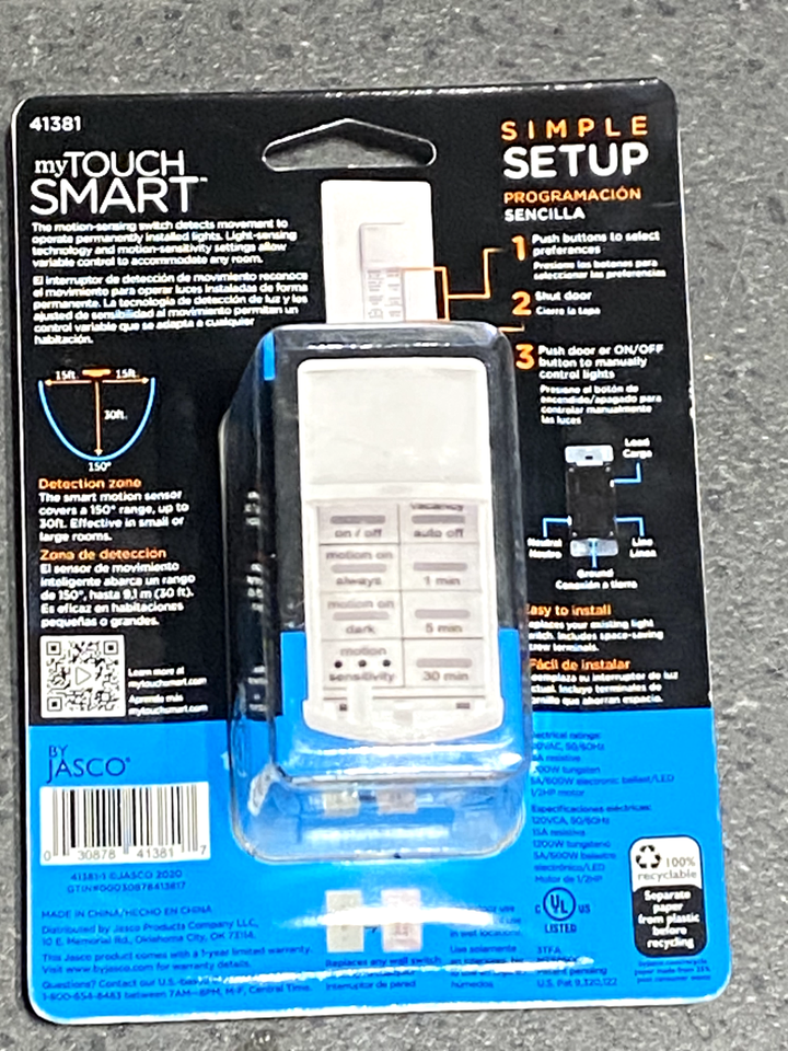 My Touch Smart In-Wall Digital Motion-Sensing Switch Lighting Timer | eBay