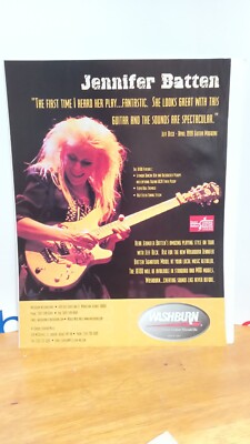 JENNIFER BATTEN WASHBURN GUITAR 1999 PRINT AD 11 X 8.5 t2 | eBay