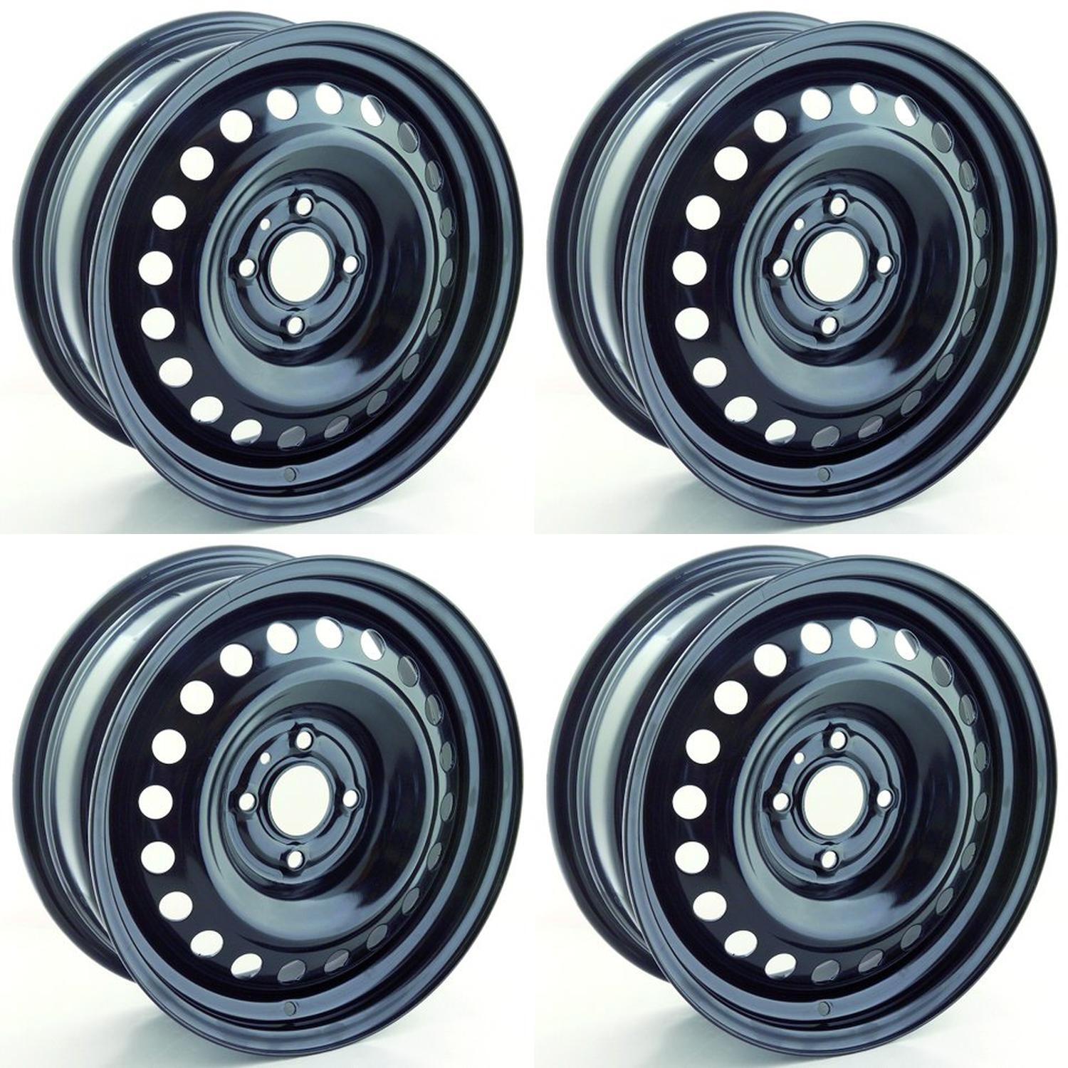 Set of 4 16 Inch Black Steel Wheel Rim for Ford Fiesta, RTX X46646 16x6 ...