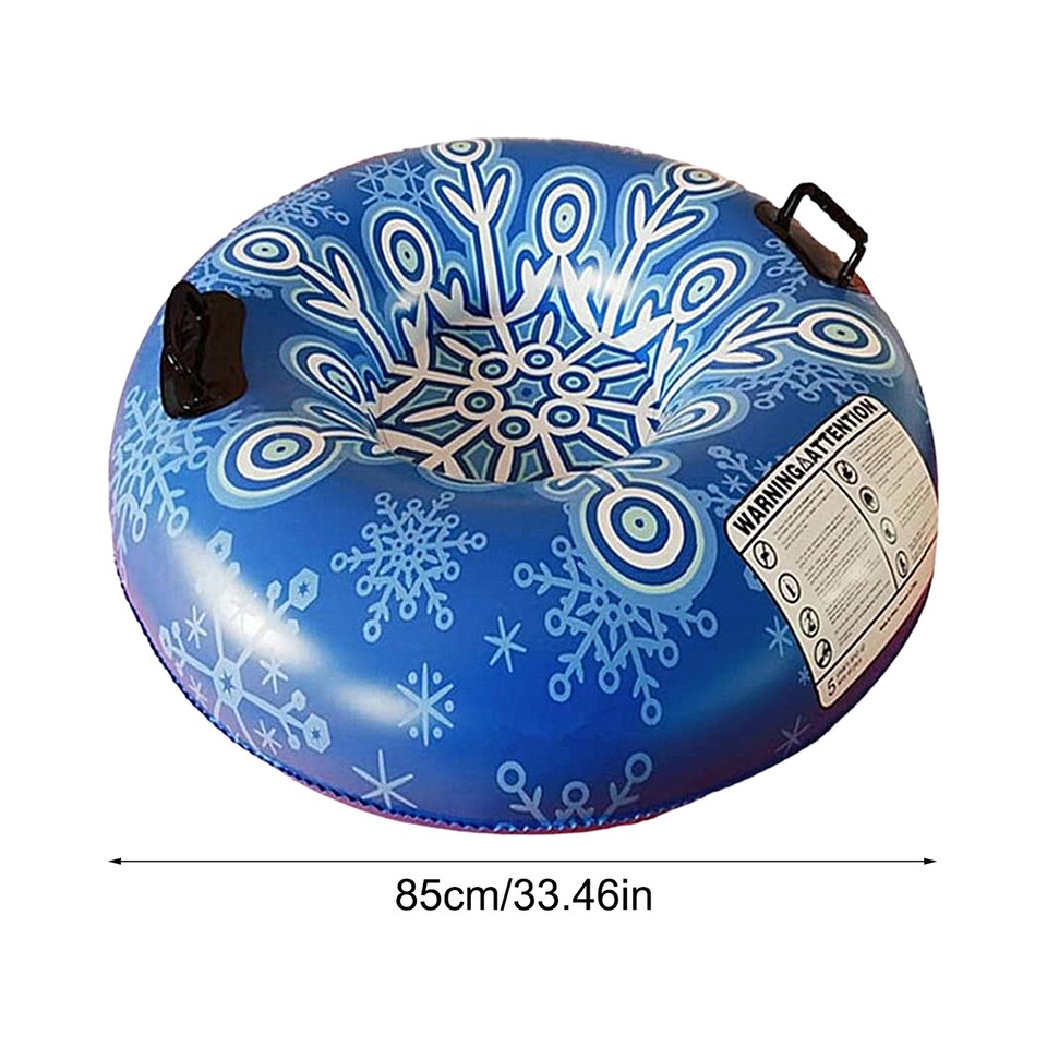 1*Inflatable Snow Tube Thickened Snowflake Inflatable Snow Sled for ...