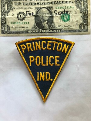 Old Rare Princeton Indiana Police Patch Un-sewn great shape | eBay