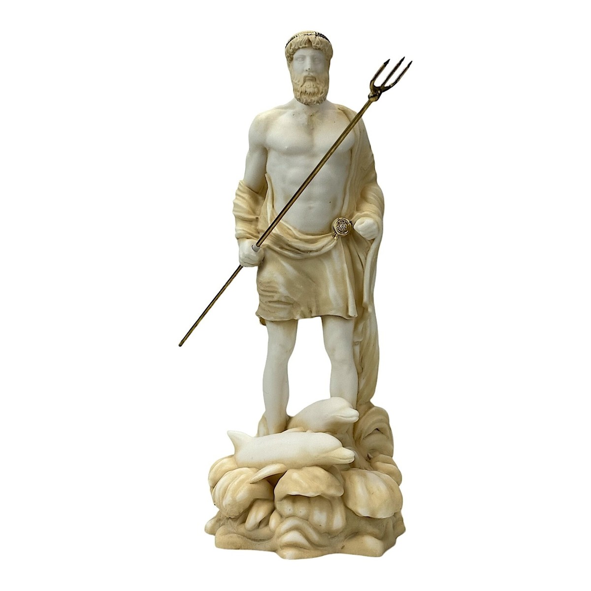 Neptune God Statue Poseidon Greek God Of The Sea Neptune Bronze Color