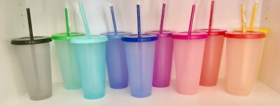 Personalised Cold Cups With Straw And Lid Size 24oz Large Your Name ...