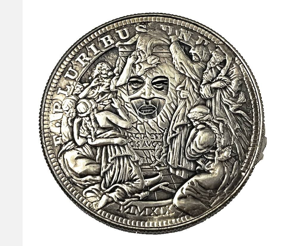 Roman Booteen Moving Coin 4 Faces Of Evil Fear Mechanical US Art Hobo ...