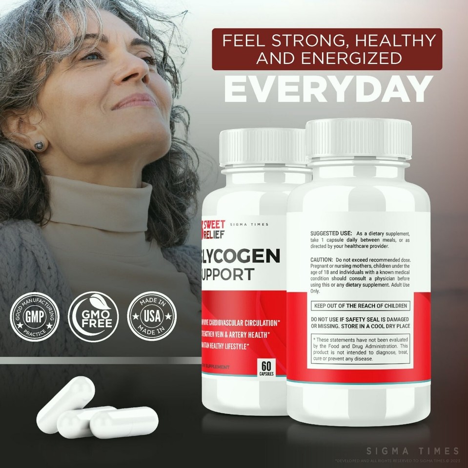 Sweet Relief Glycogen Support - Sweet Relief Blood Vessel Cleaner 60ct ...