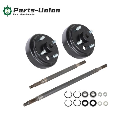24 Spline Rear Axle and Brake Hub Drum Assembly Kit For EZGO 1982-Up ...