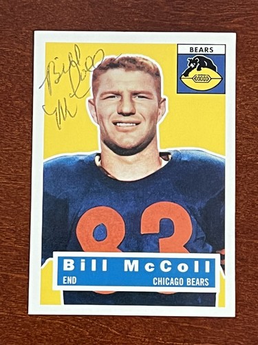 1994 Topps / 1956 Archives - Bill McColl - Auto Hand Signed - Chicago ...