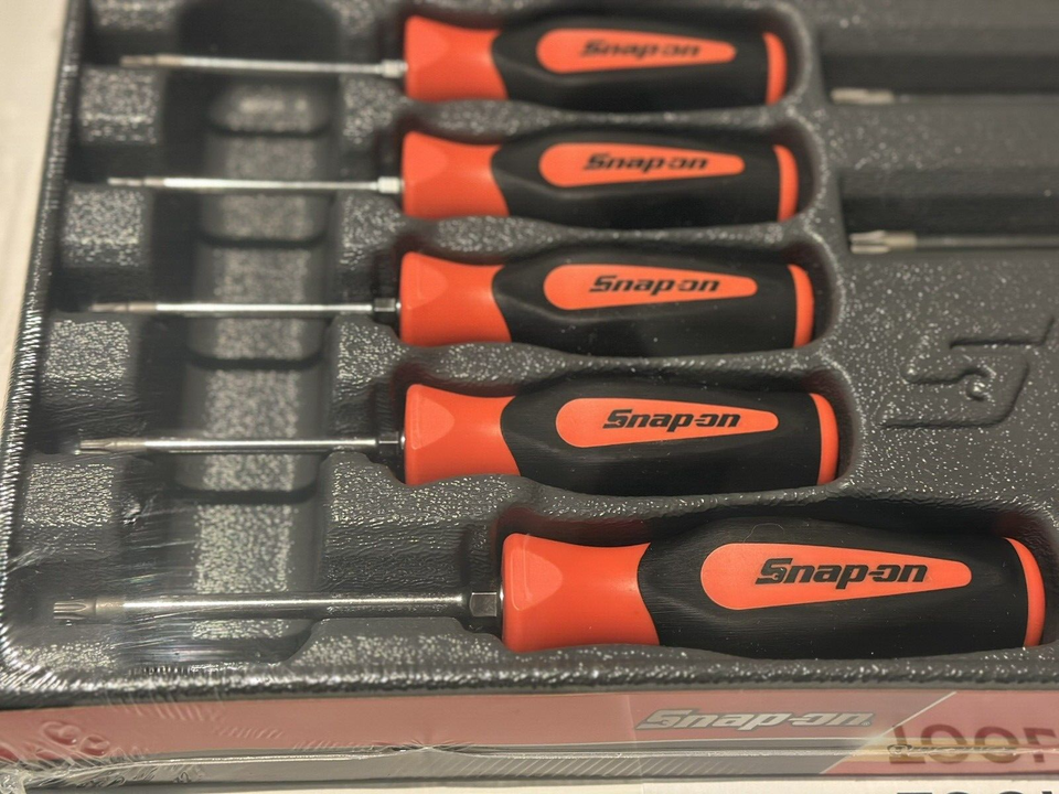 SNAP ON TOOLS TORX T8 - T45 Screwdriver Set ORANGE Instinct Soft Grip ...