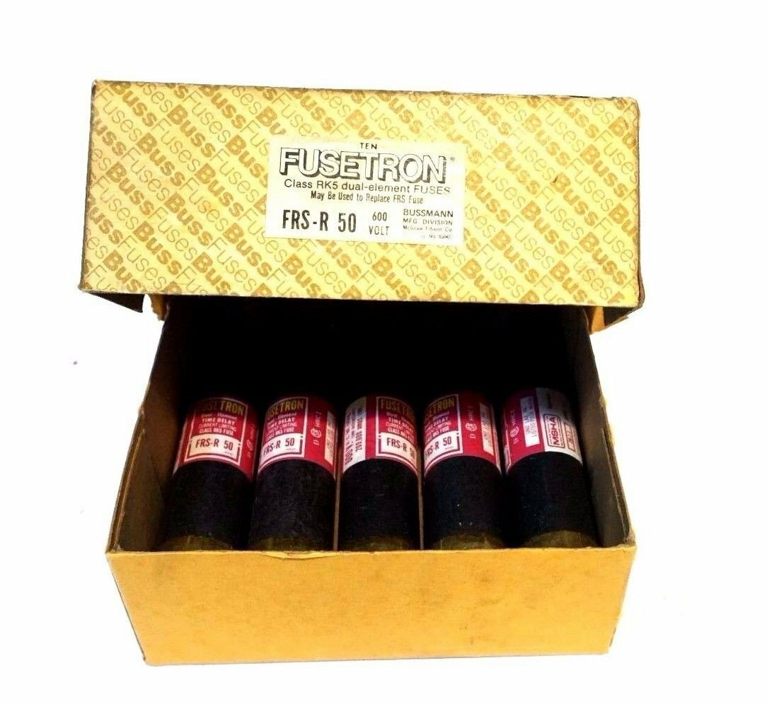 Pack of 5 Bussmann FRS-R-50 FRSR-50 50A 600VAC Fuse | eBay