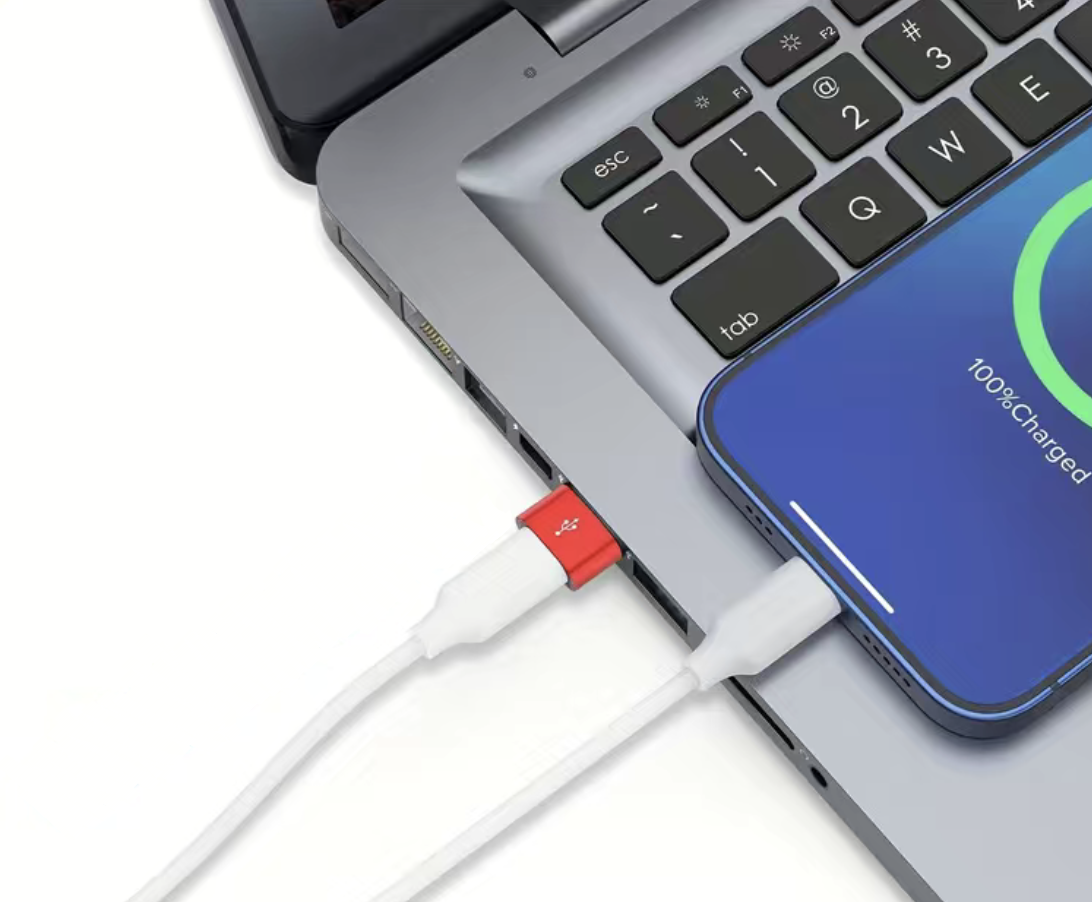 USB C Female Adapter to USB A Male Mobile Phone Data Transfer Charging ...