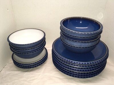 Denby/Langley Reflex Dinnerware Blue White England Plate or Bowl ...