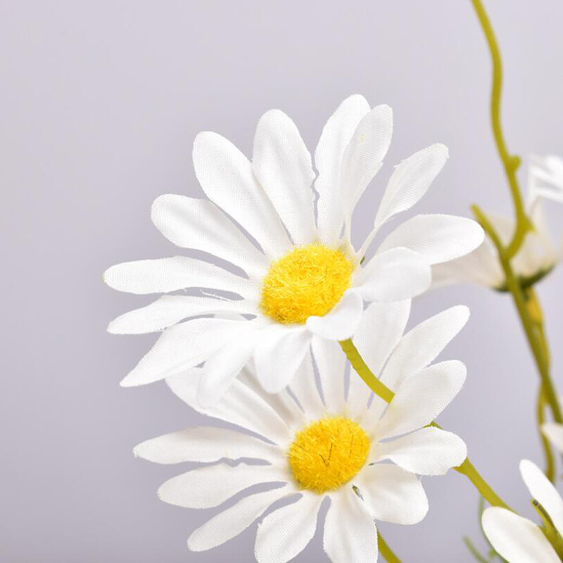 5 Heads Artificial Daisy Flowers Fake Chamomile Flowers Wedding Home ...