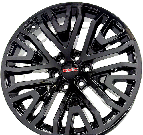 20" Gloss Black OE 84675348 Replica 5906 SEV Wheels 2024 GMC Canyon ...
