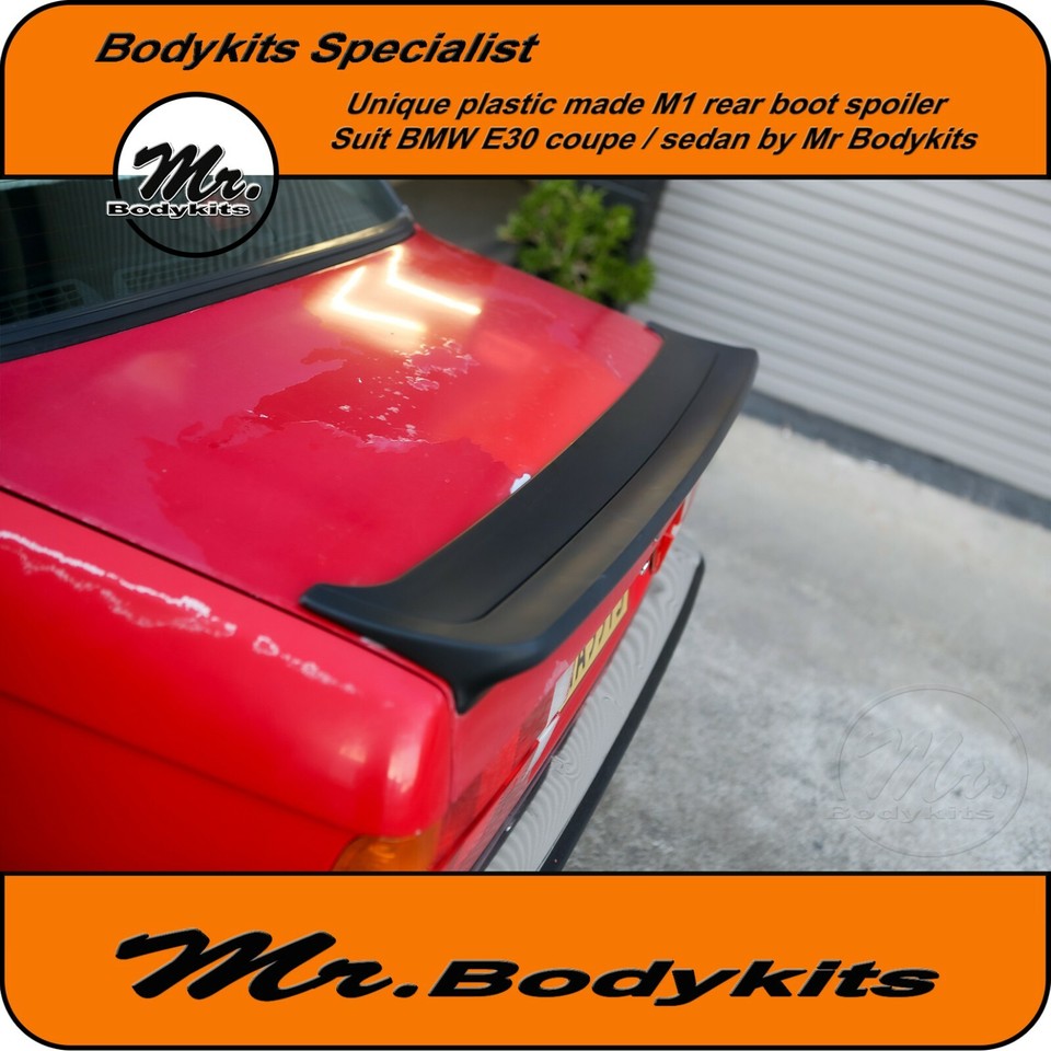 Plastic made M-Tech 1 M1 Style rear boot spoiler for BMW E30 series ...
