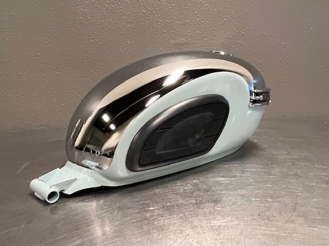 Triumph T120 Fuel Tank Chrome/Meridan Blue P/N T2408303-JT | eBay