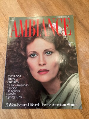 Ambiance Magazine~Premier Issue~1978~Faye Dunaway~Fashion, Beauty ...