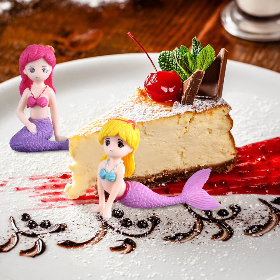 Miniature Mermaid Figurines Mermaid Cake Decorations Miniature Mermaid ...