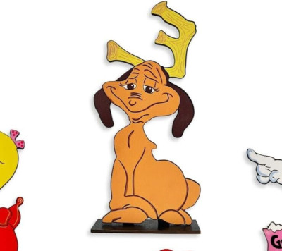 The Grinch Max the Dog Christmas Centerpiece Wood Table Decor Whoville ...
