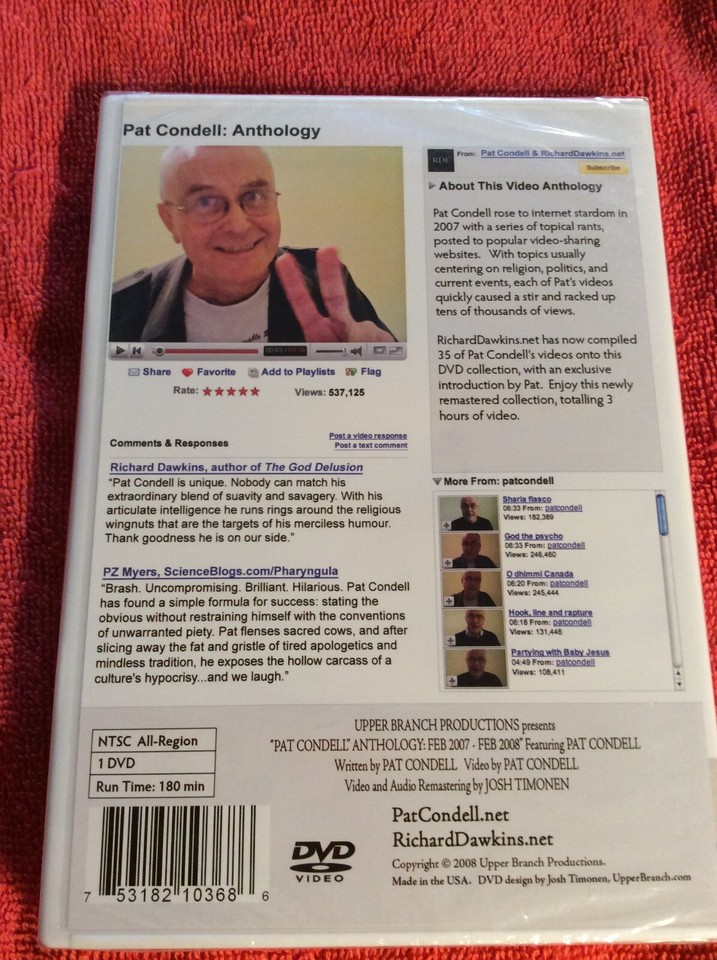 DVD PAT CONDELL ANTHOLOGY FEBRUARY 2007 - 2008 BRAND NEW SEALED | eBay