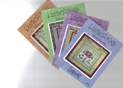 LIZZIE*KATE--SPRING/SUMMER/FALL/WINTER--4 Designs--Counted Cross Stitch ...