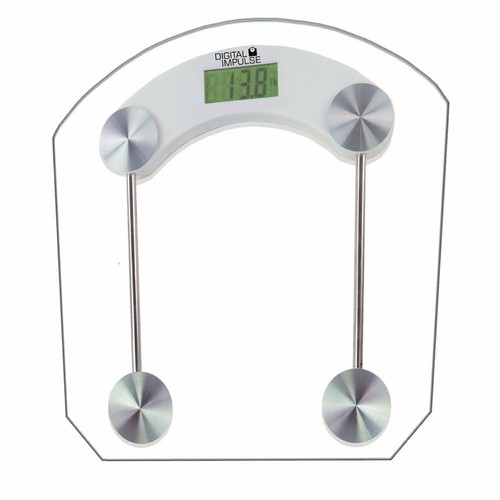 Digital Impulse Digital Glass Personal Scale 396 lb. Weight Capacity ...