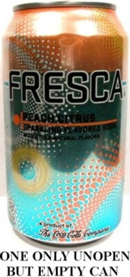 Fresca Peach Citrus 2008 USA UNOPENED EMPTY 12oz 355ml Can American ...
