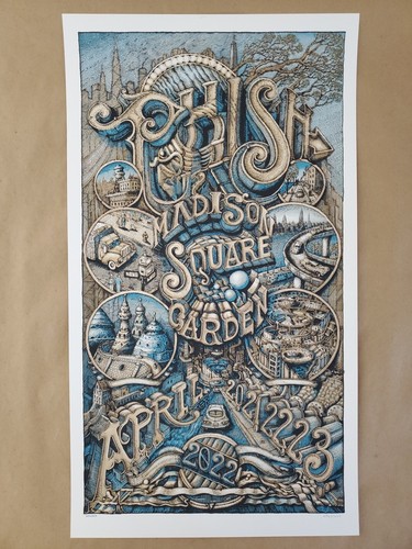 Phish 2022 Madison Square MSG Poster Print Art by Welker Spring Tour #496/1600 | eBay