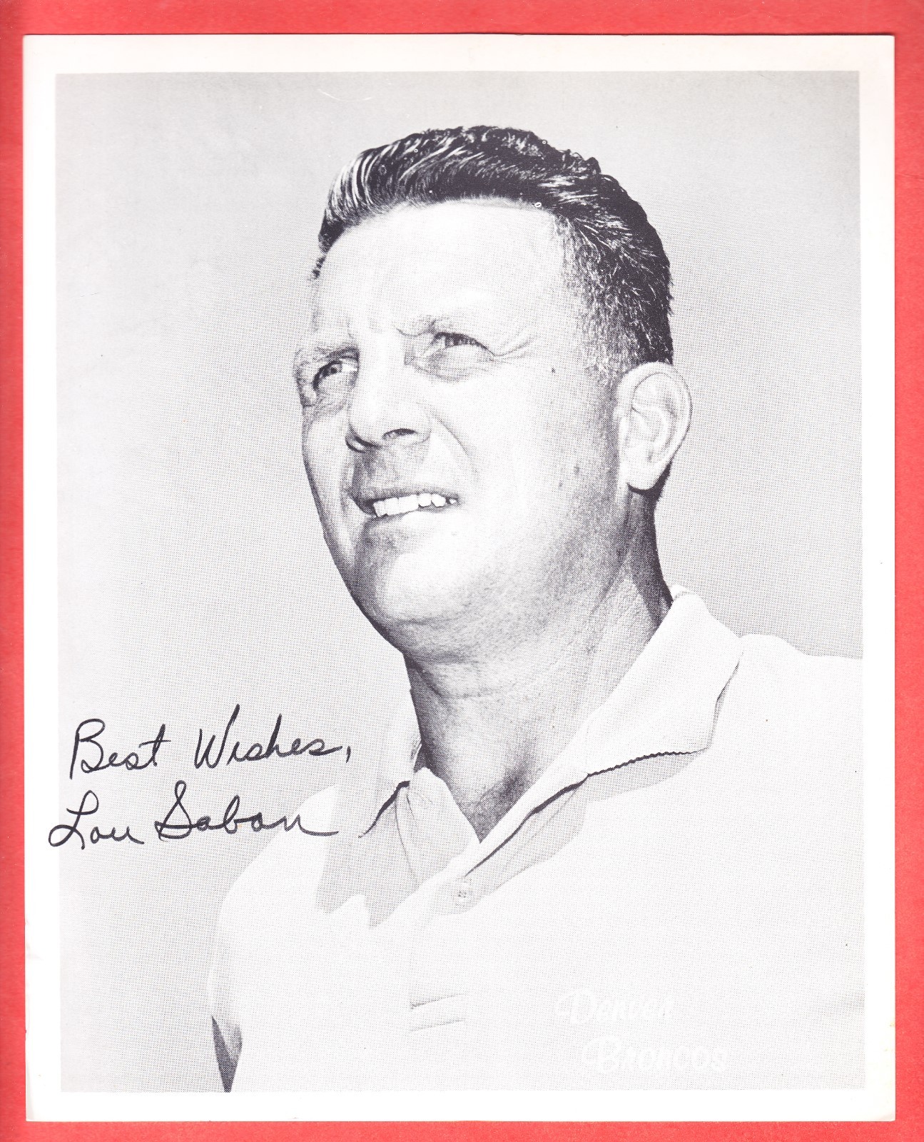 1967 DENVER BRONCOS TEAM ISSUED PHOTO 8 X 10 LOU SABAN | eBay