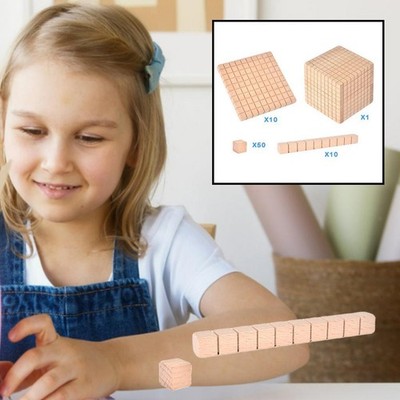 Montessori Base Ten Blocks Home Math Manipulative Counting | eBay Australia