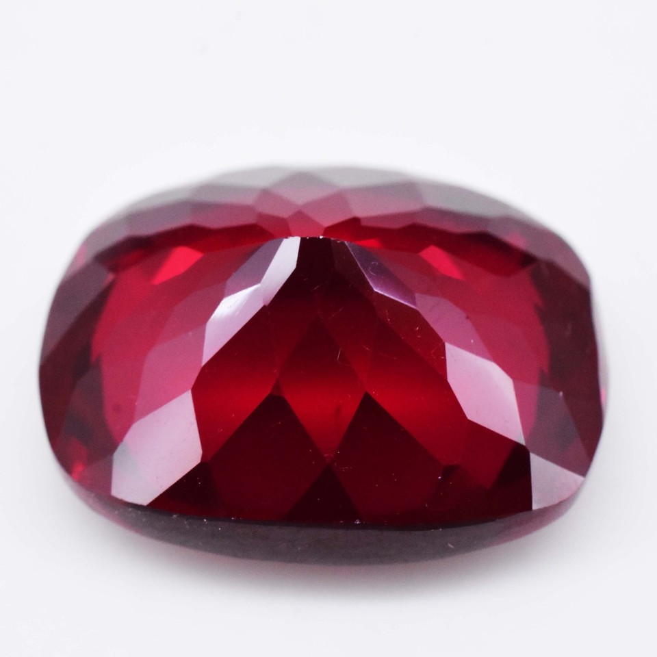 Rare 30.70 Ct Natural Mogok Red Ruby Certified Cushion Loose Gemstone ...