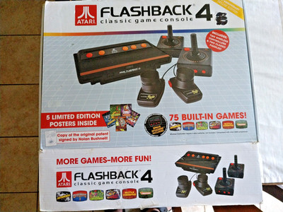 Atari Flashback 4 Classic Game Console Deluxe Tested Working Games ...