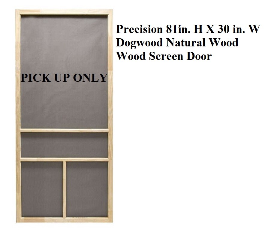 Precision 30 in. W x 81 in. H Dogwood Natural Wood Screen Door 30" wide ...
