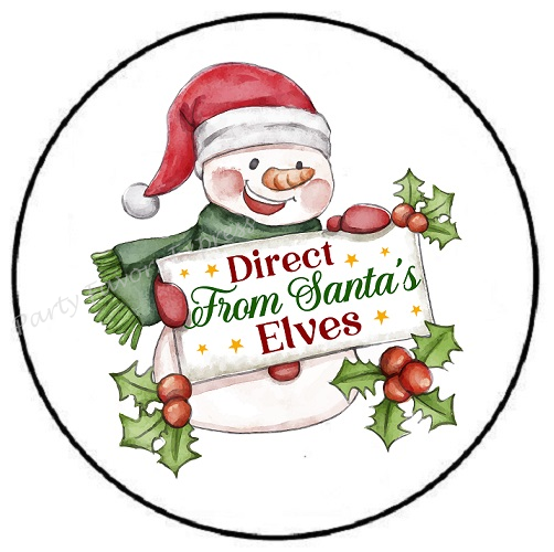 DIRECT FROM SANTA'S ELVES CHRISTMAS ENVELOPE SEALS LABELS STICKERS ...