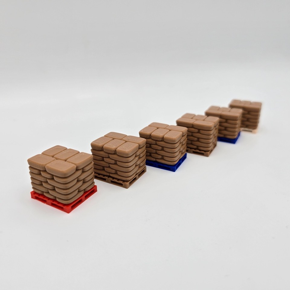 1/50 Scale Pallets Of Cement/Sacks "Various Colours" | eBay