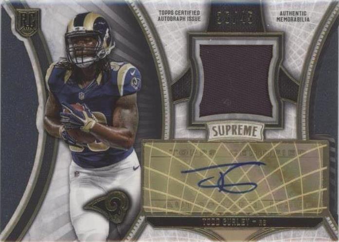 2015 Topps Supreme - Supreme Autographed Patches Todd Gurley II #SAP-TG ...