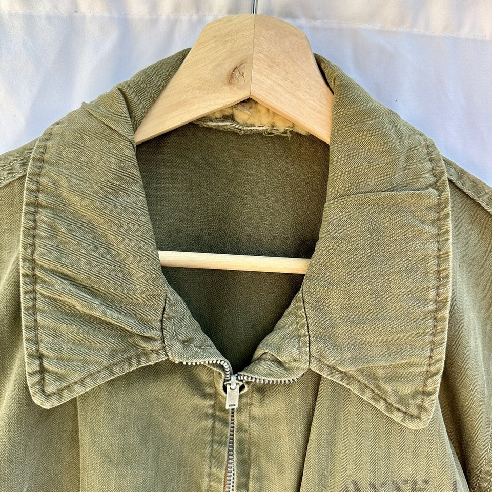 WWII USMC Marine Corps Customized HBT Tanker Jacket Stenciled | eBay