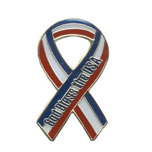 Wholesale Lot of 12 God Bless The USA Ribbon Lapel Hat Pins FAST USA ...