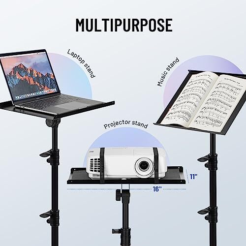 Universal Adjustable Projector Laptop Tripod Stand for Office Home ...