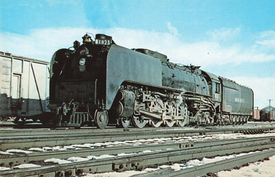 Postcard Train Locomotive Steamer Union Pacific No 821 Railroad 4-8-4 ...