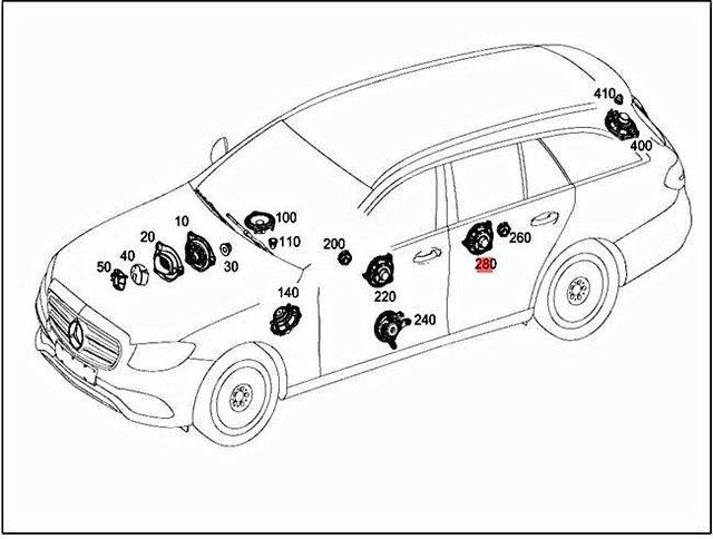 Mercedes-Benz 2058205600 Genuine OEM Rear Dr Speaker for sale online | eBay