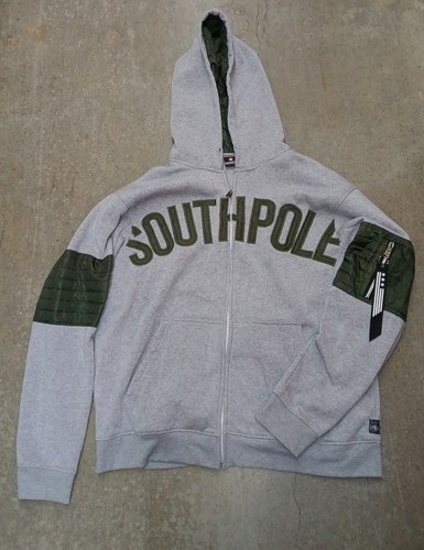 Southpole Authentic Collection 3XB Vintage Full Zip Hoodie Nylon Elbow ...