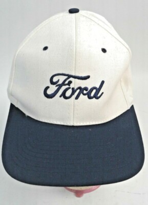 Ford Embroidered Logo White w/Blue Bill Cap Hat Lubbbers Chevy ...