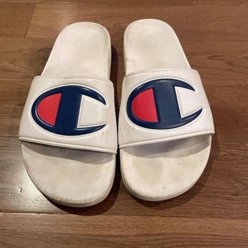 Champion White Slides Size 6Y | eBay