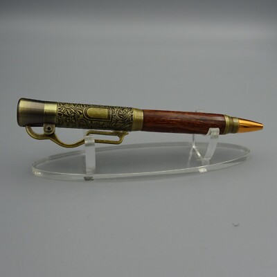 LEVER ACTION RIFLE PEN with DESERT IRONWOOD BARREL and ANTIQUE BRASS ...