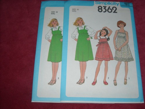 🌹UNCIRCULATED 1978 SIMPLICITY #8362 - GIRLS EMPIRE WAIST DRESS PATTERN ...