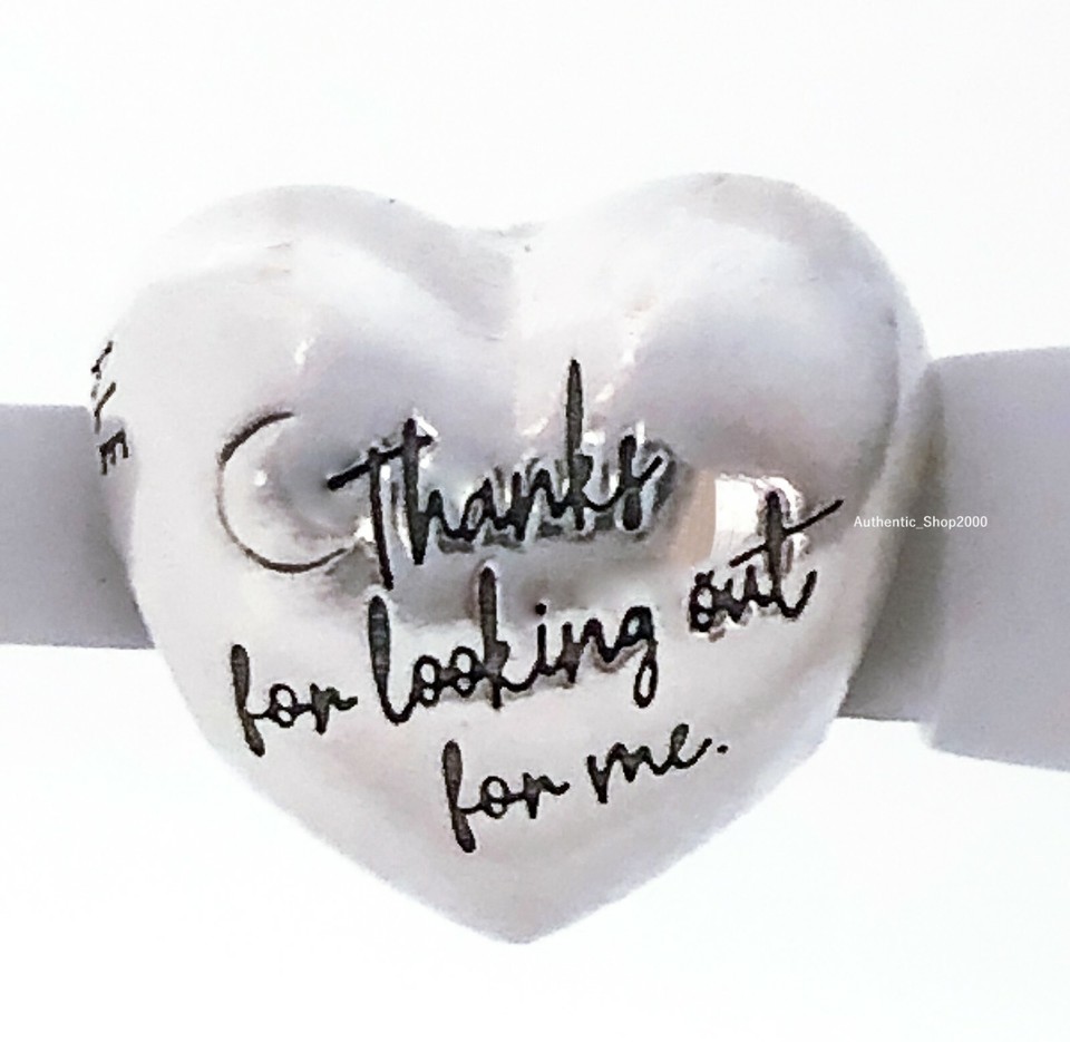 NEW 100% Authentic PANDORA 925 Window Heart Thanks Mom Charm Pendant ...