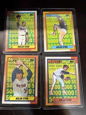 Nolan Ryan Set Of 4 5000 Strikeout Cards | eBay