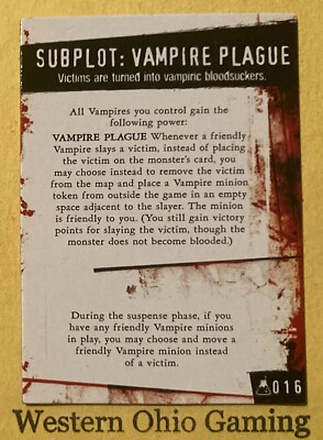 Horrorclix Subplot: Vampire Plague #016 Plot Twist Card USED The Lab | eBay