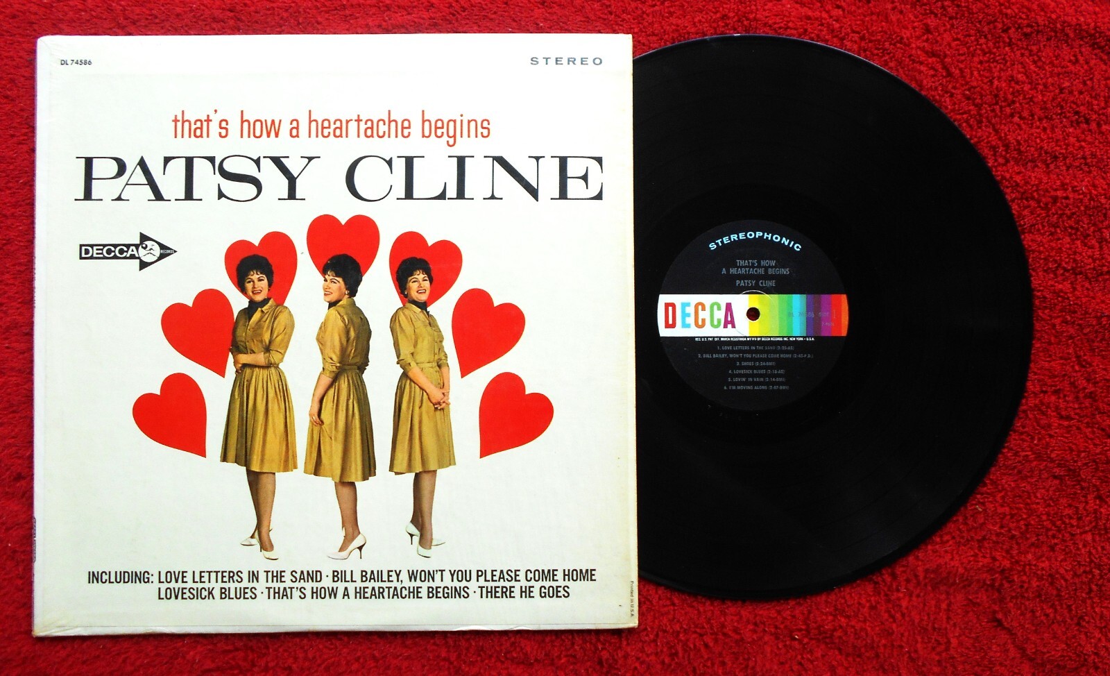 PATSY CLINE THAT'S HOW A HEARTACHE BEGINS 1964 DECCA LP WITH SHRINKWRAP | eBay
